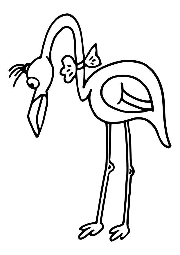 Malvorlage Flamingo - Kostenlose Ausmalbilder Zum Ausdrucken - Bild 10461.