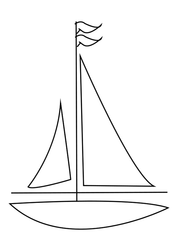 Malvorlage Segelboot - Kostenlose Ausmalbilder Zum Ausdrucken - Bild 26284.