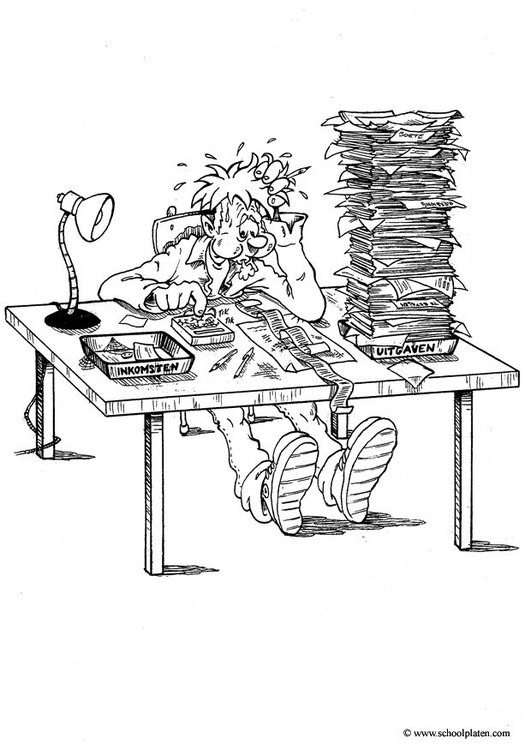 Malvorlage Buchhalter - Kostenlose Ausmalbilder Zum Ausdrucken - Bild 4592.