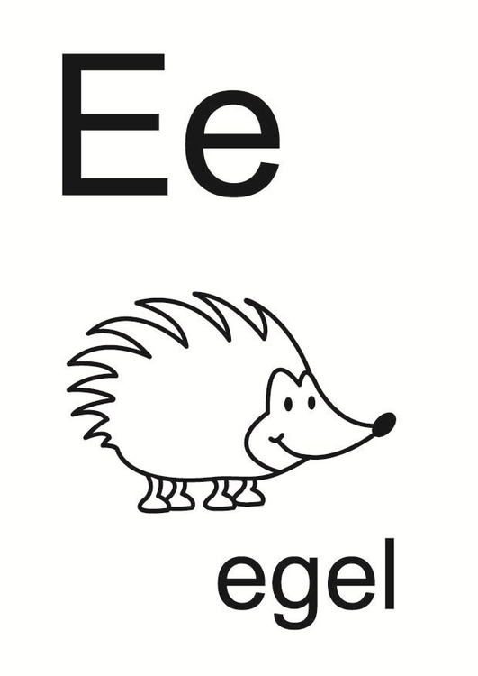 Ausmalbilder E Ausmalbild: Der Buchstabe E - AusmalbilderFurKinder.de