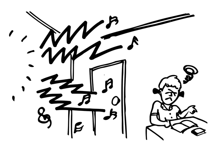 Malvorlage Lärm - lernen - Kostenlose Ausmalbilder Zum Ausdrucken ...