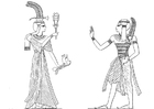 Altes Ägypten Malvorlagen: Isis, Anubis, Ã gyptische Frau...